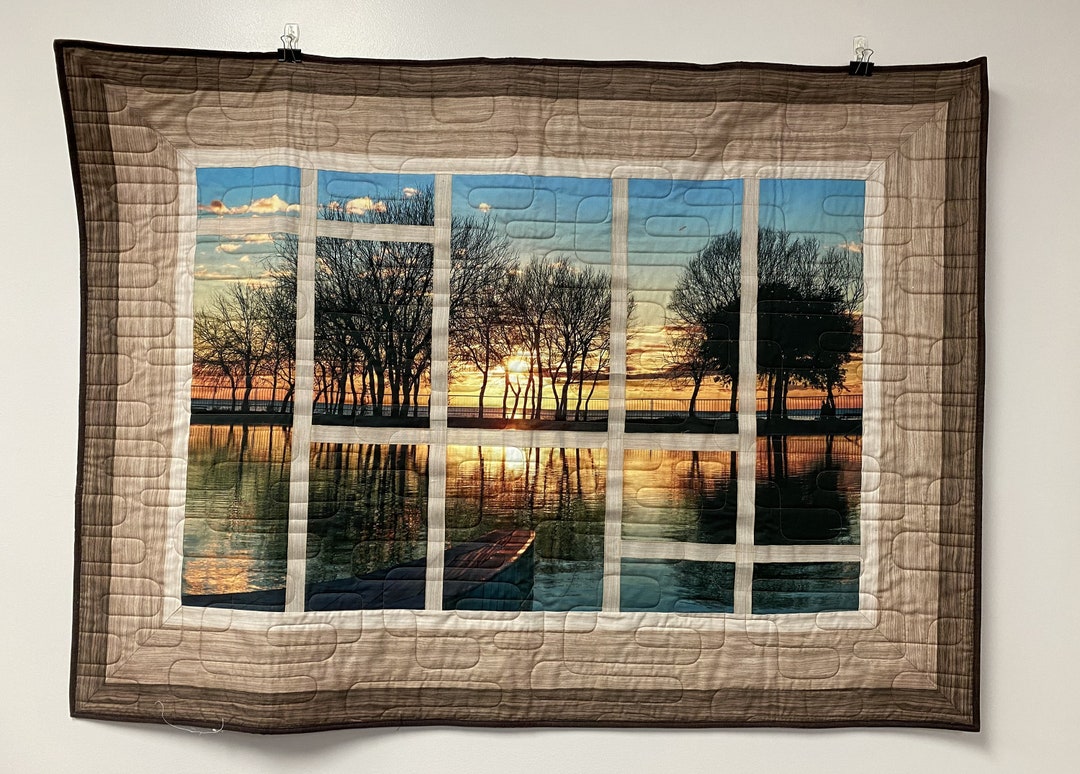 Sunset Window Quilted Wall Hanging - Etsy