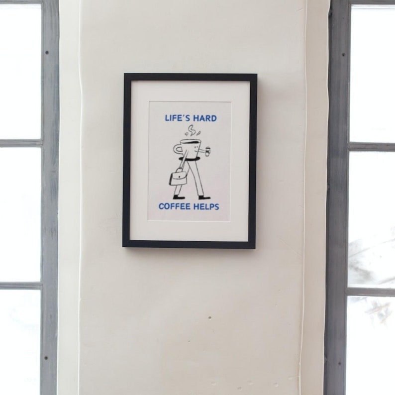 Coffee Sketch Art Retro Drink Poster Office Art Coffee - Etsy