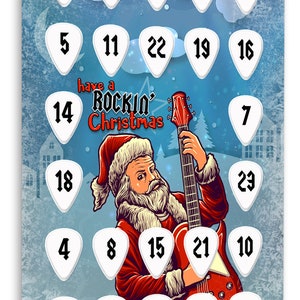 Rockin' Christmas Plectrums Advent Calendar Teen Adult 24 X Guitar ...