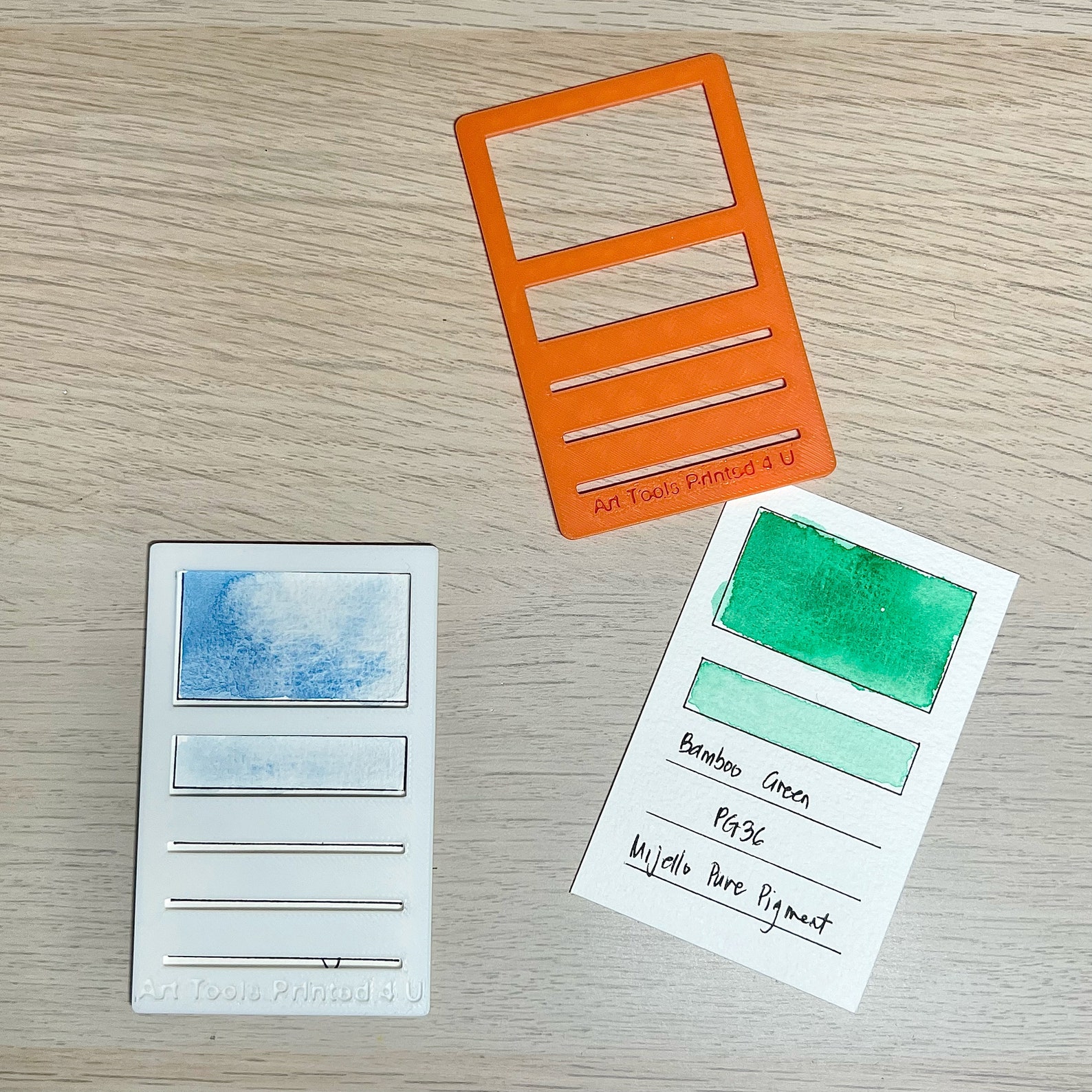 Watercolor Swatch Card Template - Etsy