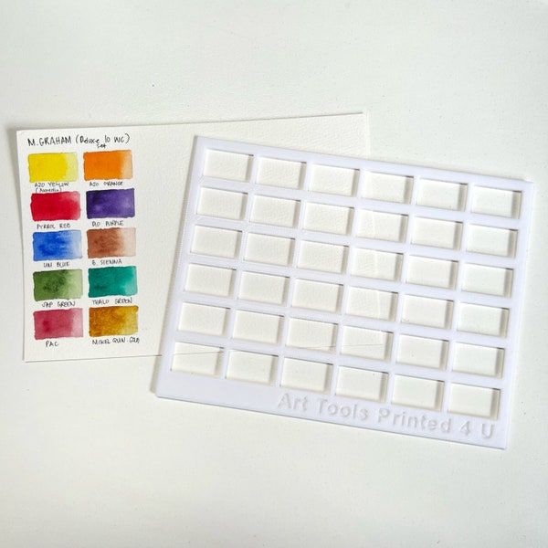 Watercolor Swatch Template Stencil - Etsy