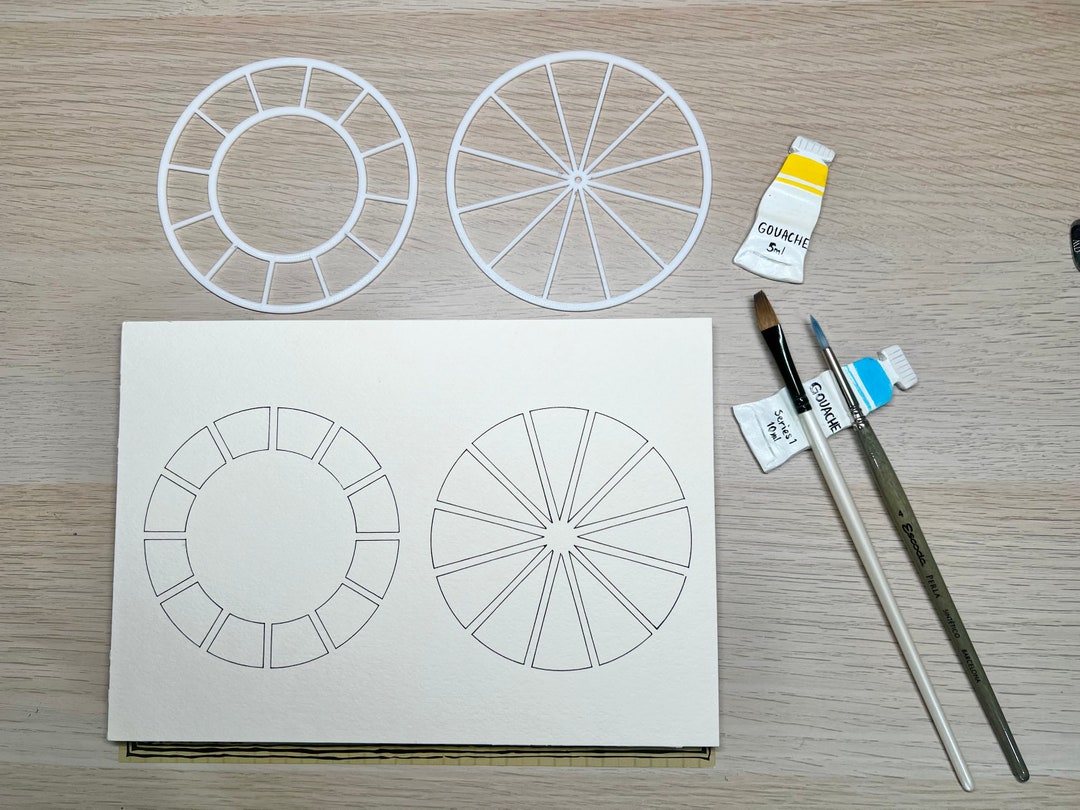 Color Wheel Template Set of 2 - Etsy