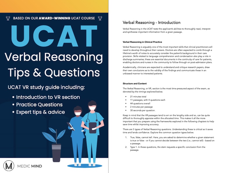 UCAT Verbal Reasoning Study Guide: Tips and Questions From Experts - Etsy