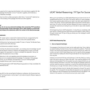 UCAT Verbal Reasoning Study Guide: Tips and Questions From Experts - Etsy