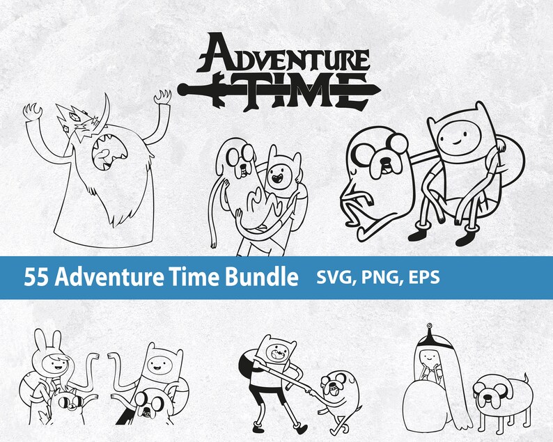 Adventure Time Clipart 55 Draw, Adventure Time Svg, Png, Characters ...