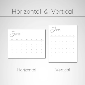 Minimalist Calendar PDF, Calendar 2024 Letter Size & A4 Printable ...