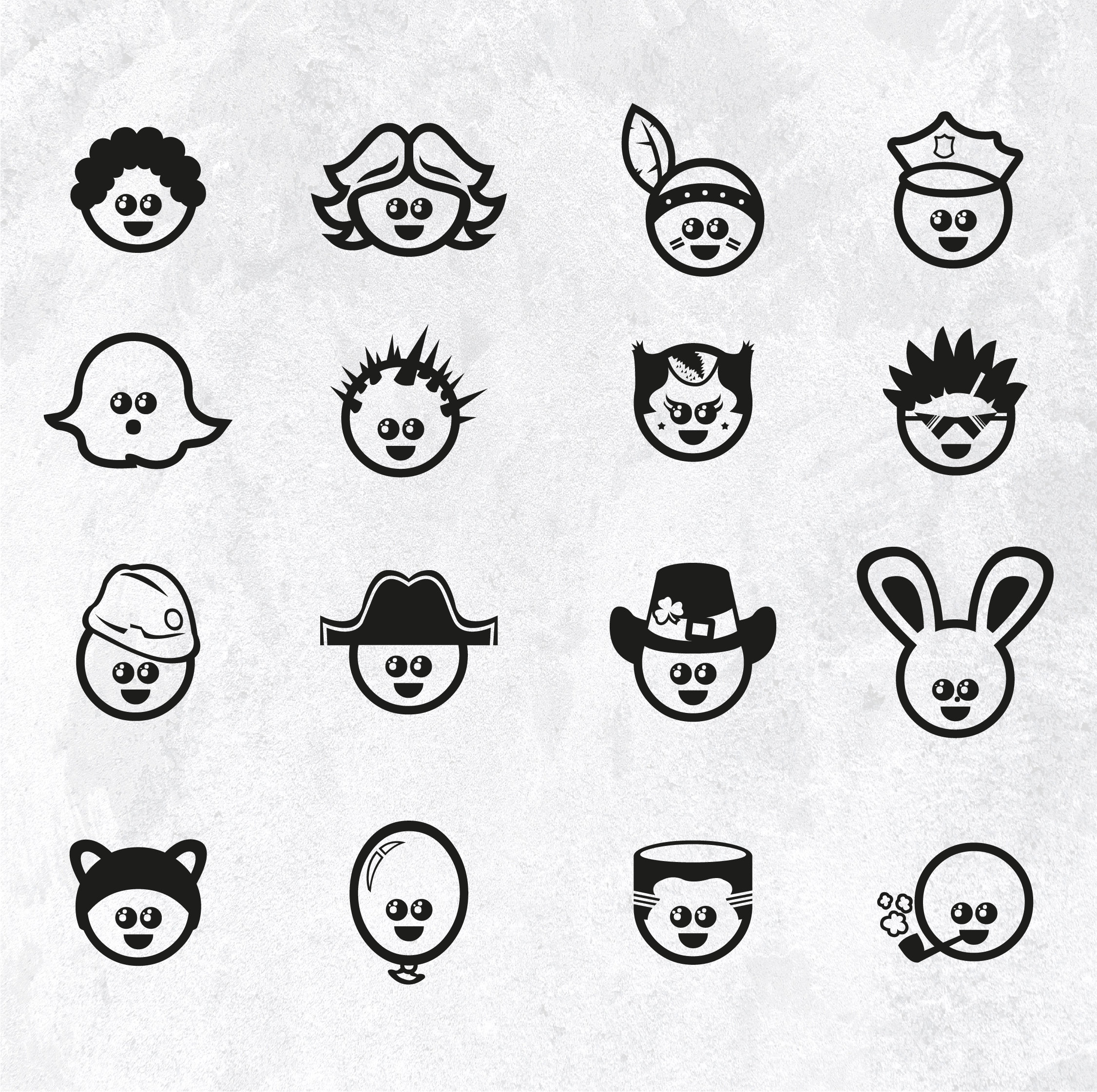 Character Emotion 48 Svg Emojis Png Digital Download - Etsy