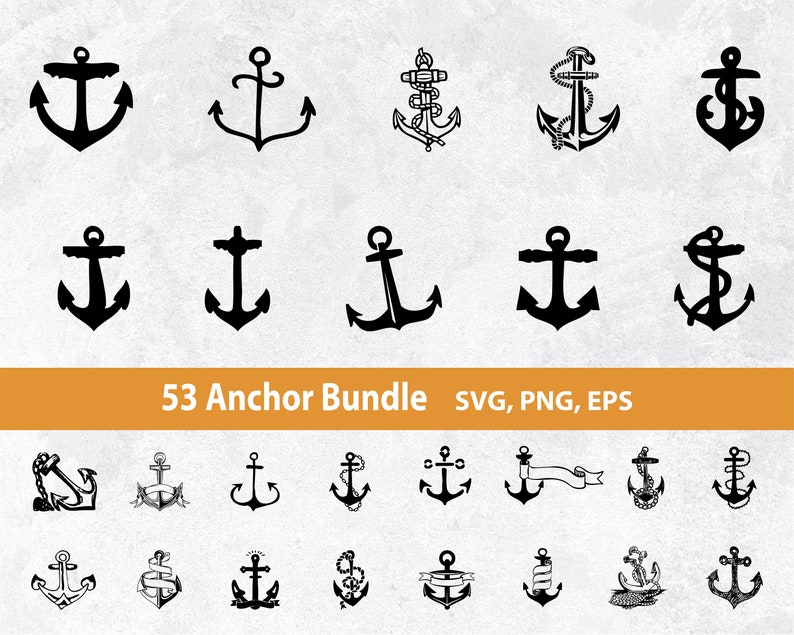 Anchor Clipart 53 ancla svg, Ancla png, eps, icono Descarga digital ...