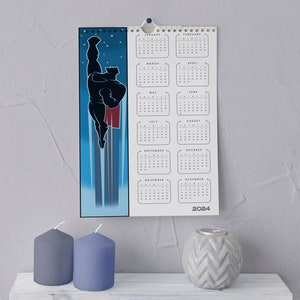Super Hero Yearly Calendar 2024 PDF A3 Tabloid Size Printable Yearly ...