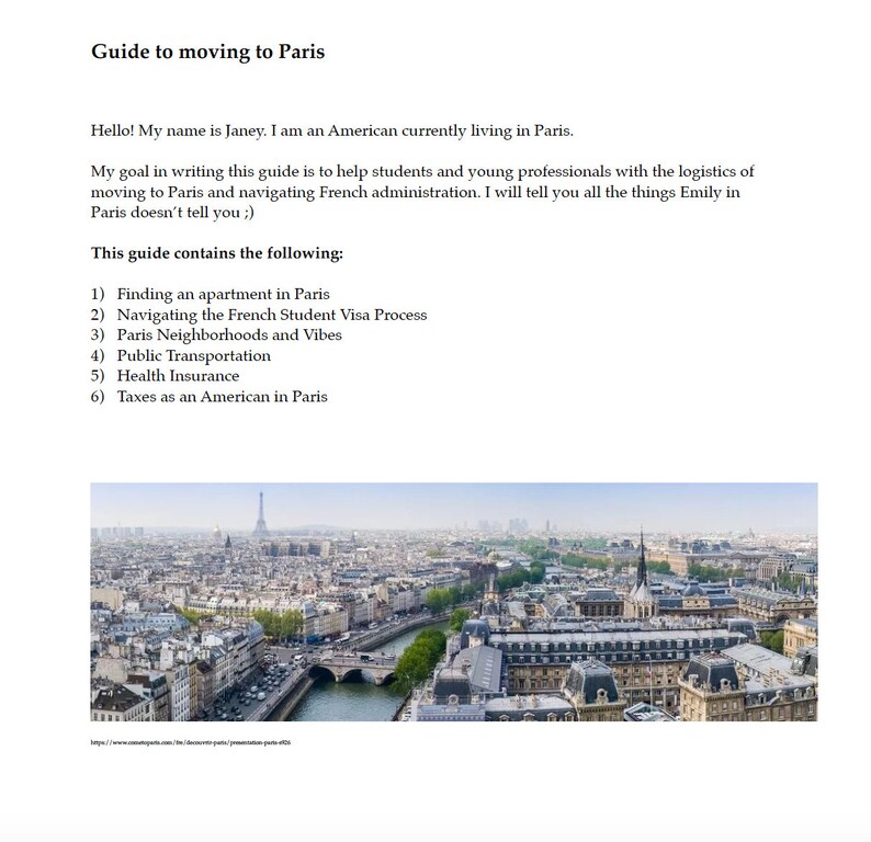 Moving to Paris Guide - Etsy