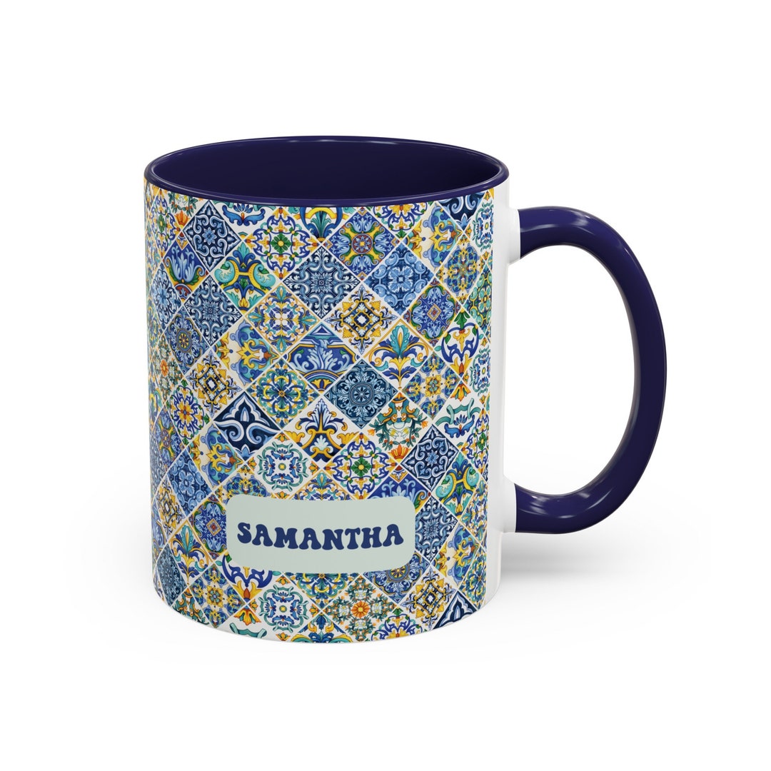 Custom Portuguese Tiles Azulejos Coffee Mug Personalized Gift From ...