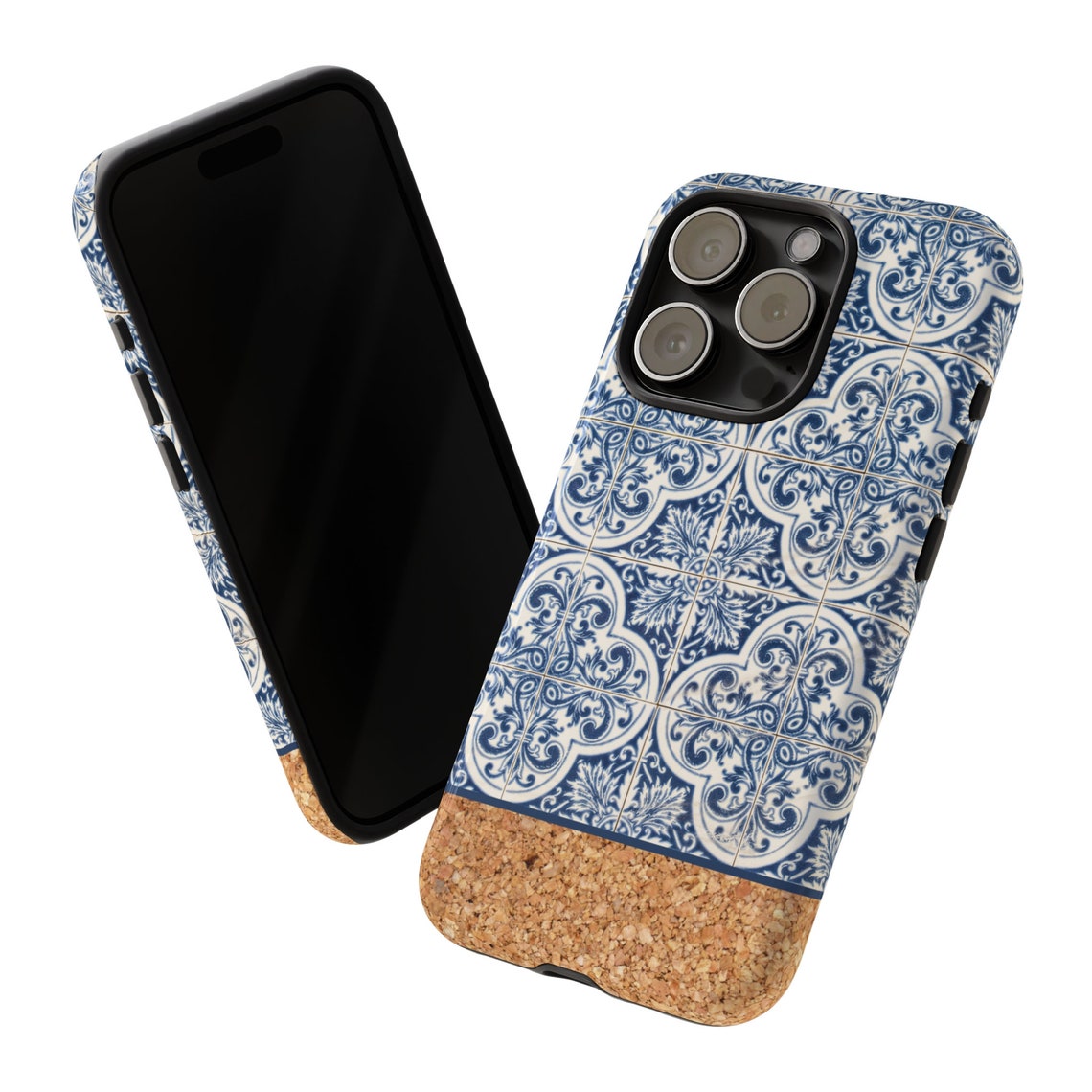 Portuguese Tiles and Cork Phone Case iPhone 15 14 Pro Max 13 12 11 ...