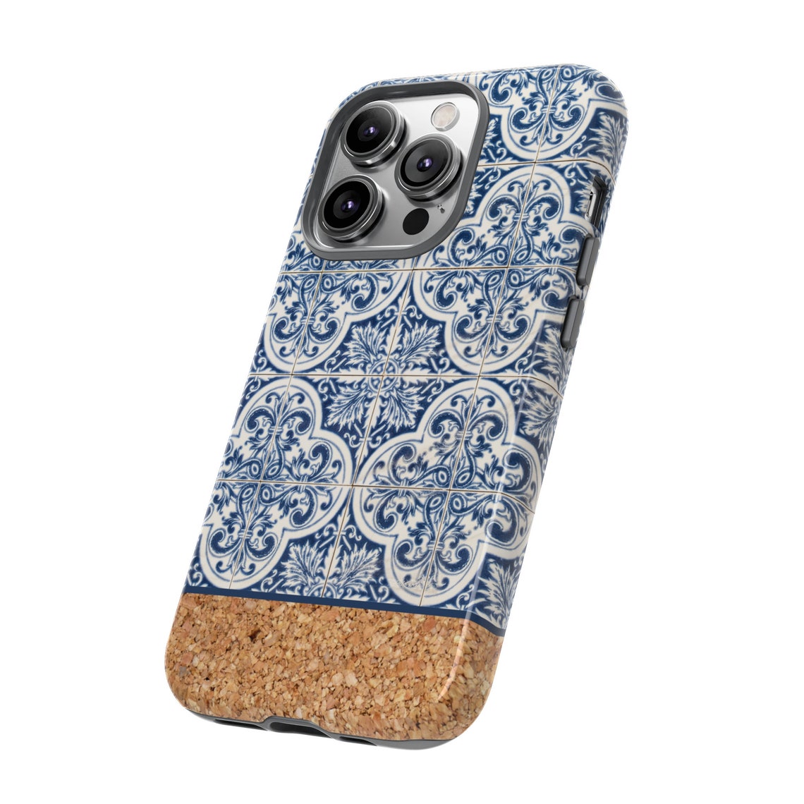 Portuguese Tiles and Cork Phone Case iPhone 15 14 Pro Max 13 12 11 ...
