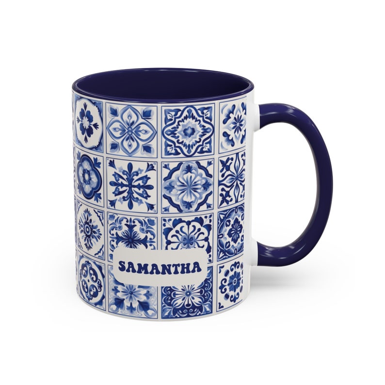 Custom Portuguese Blue Azulejos Tiles Coffee Mug Personalized Gift From ...