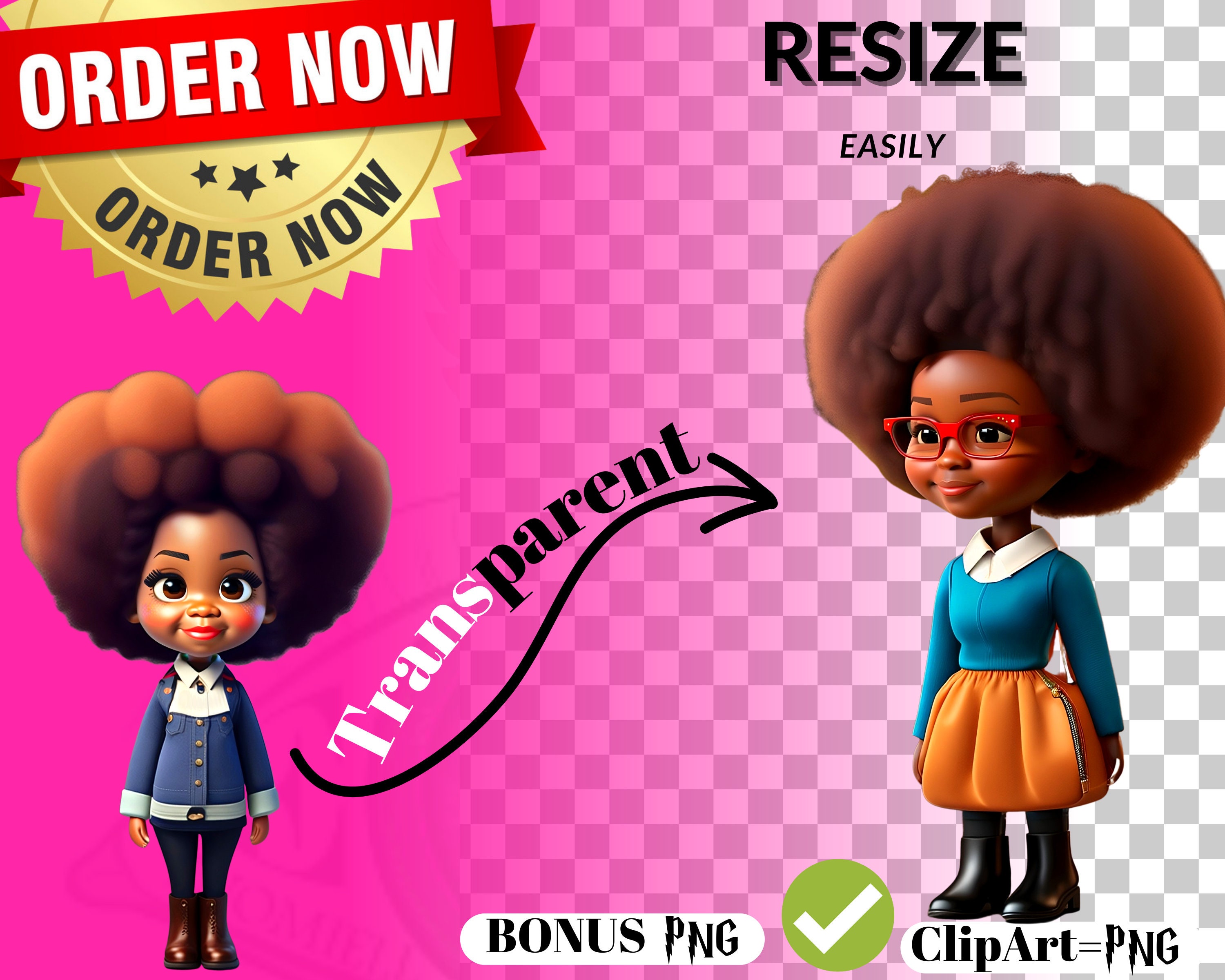 Afro Black Teacher Clipart Professor Png Fashion African American ...