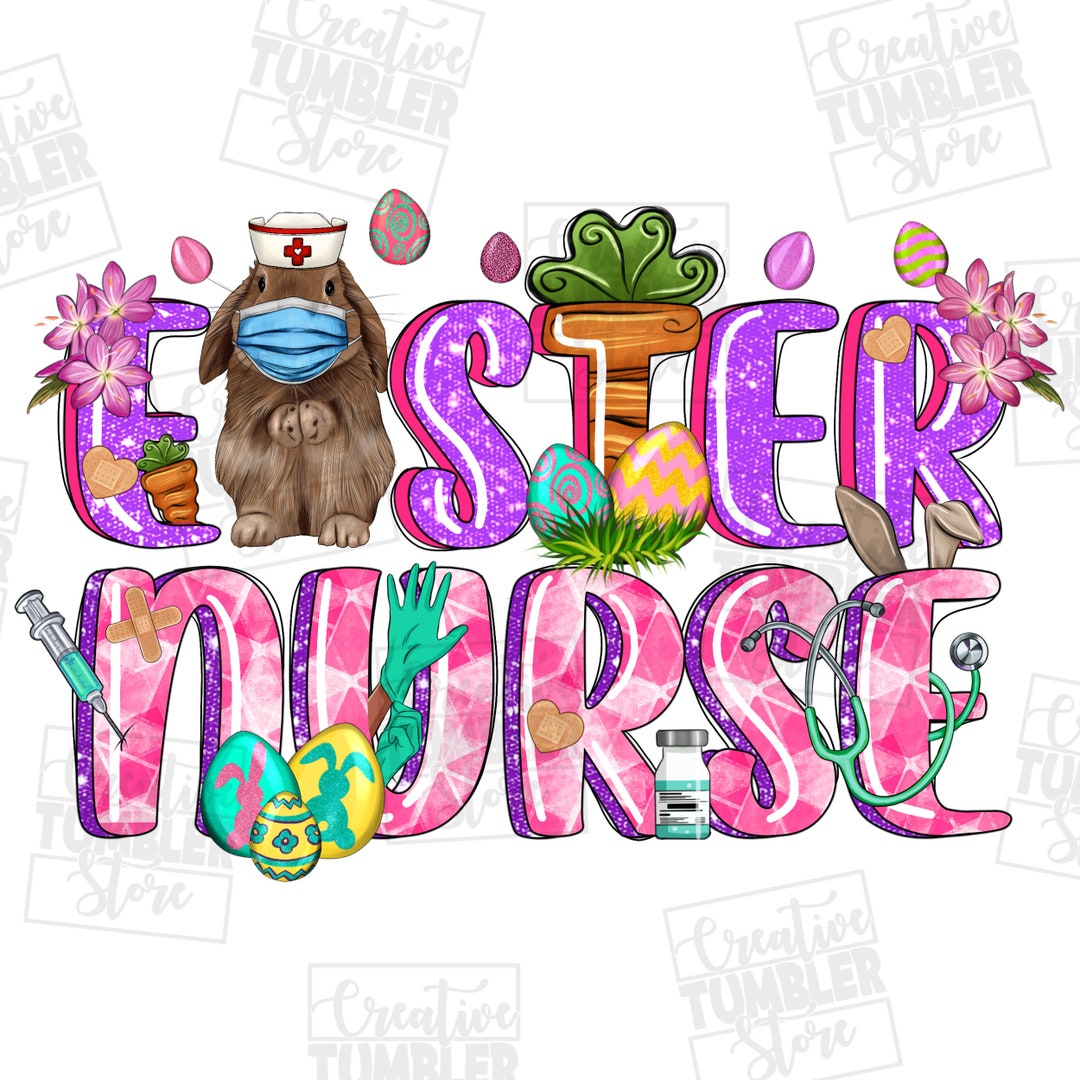 Easter Nurse Png Sublimation Design Download, Happy Easter Day Png ...