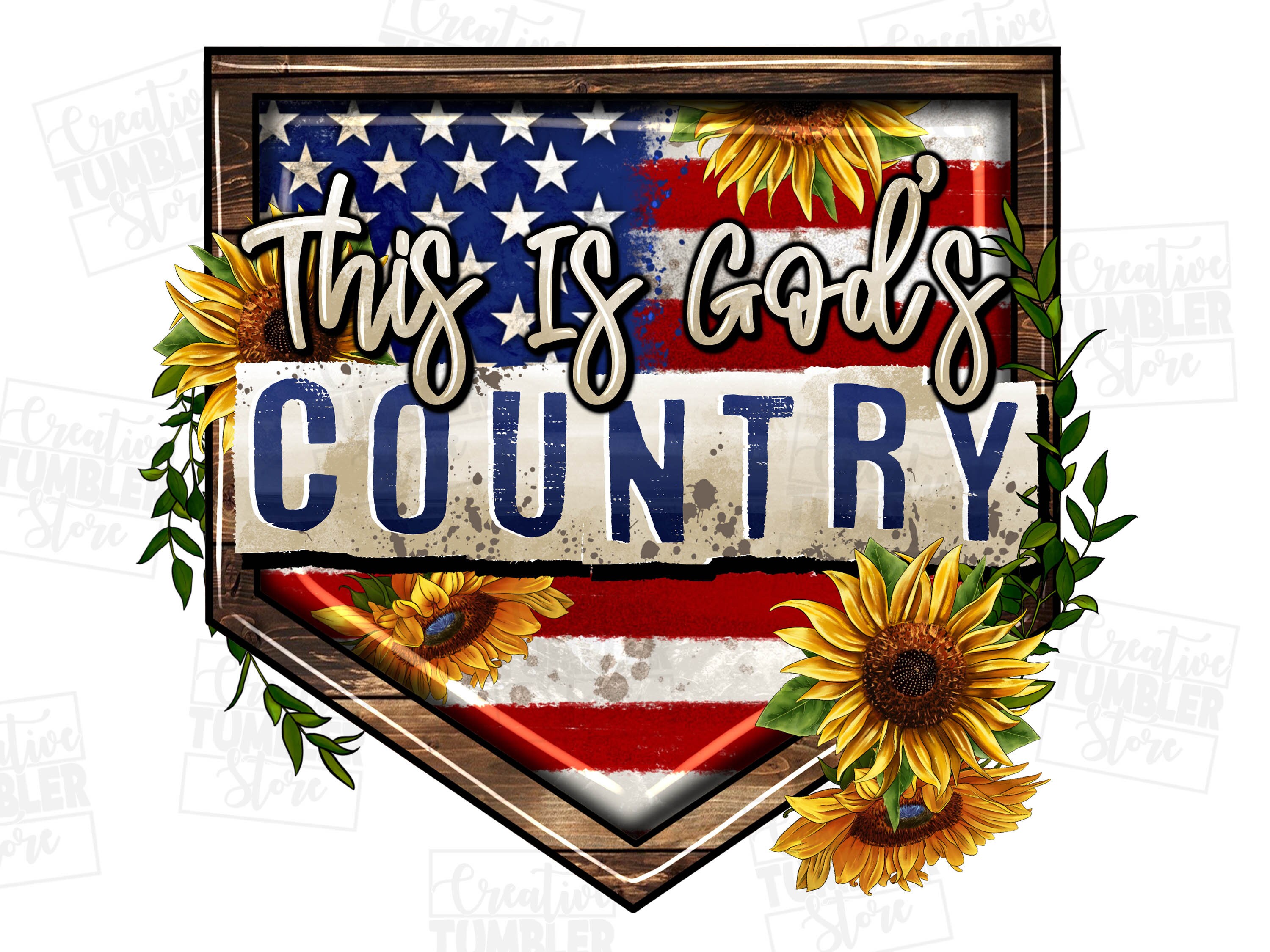 This is God's Country Png Sublimation Design Download 4th - Etsy