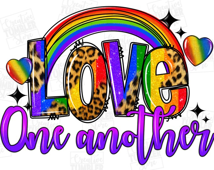 Love One Another Png Sublimation Design Download, LGBTQ+ Png, Pride Png ...