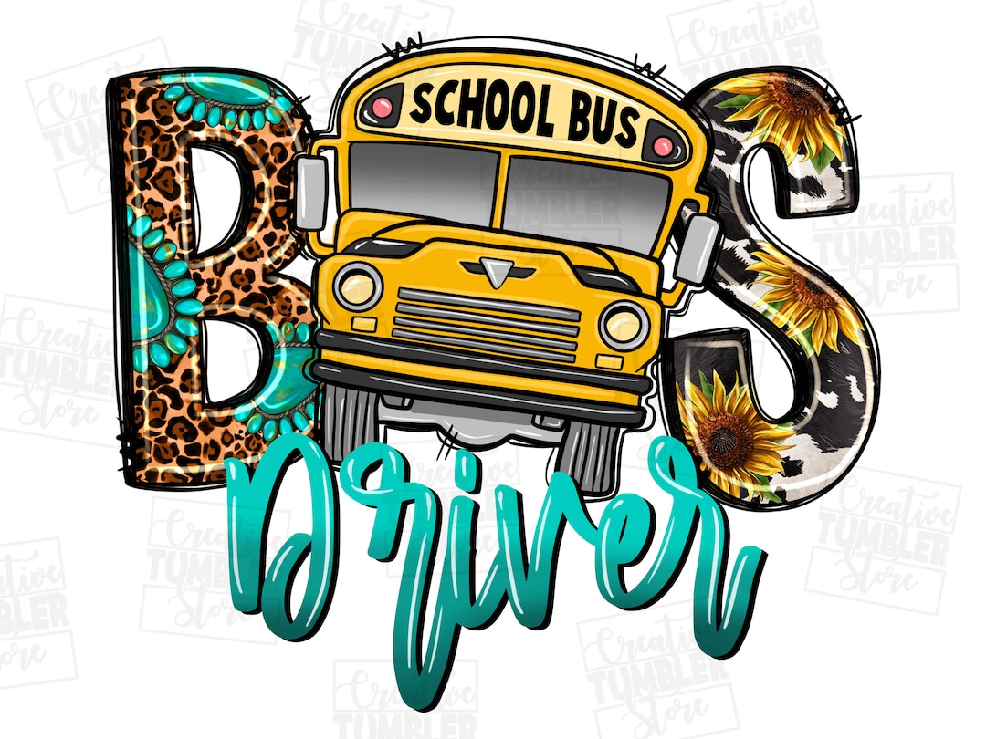 Bus Driver Png Sublimation Design Download, Back to School Png, School ...