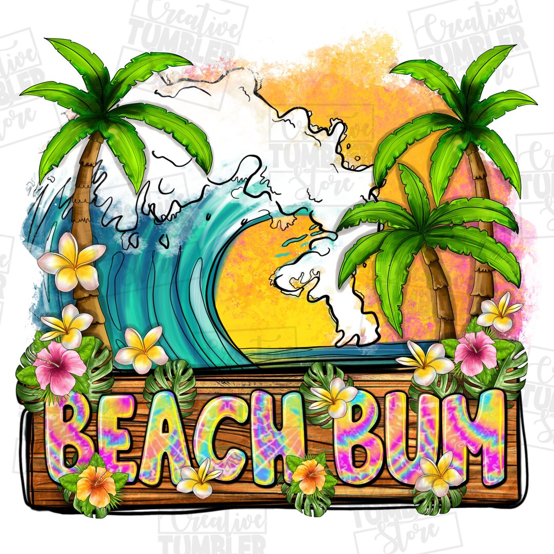 Beach Bum Summer Png Sublimation Design Download, Summer Vibes Png ...