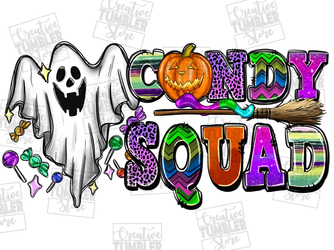Candy Squad Png Sublimation Design Download, Happy Halloween Png ...
