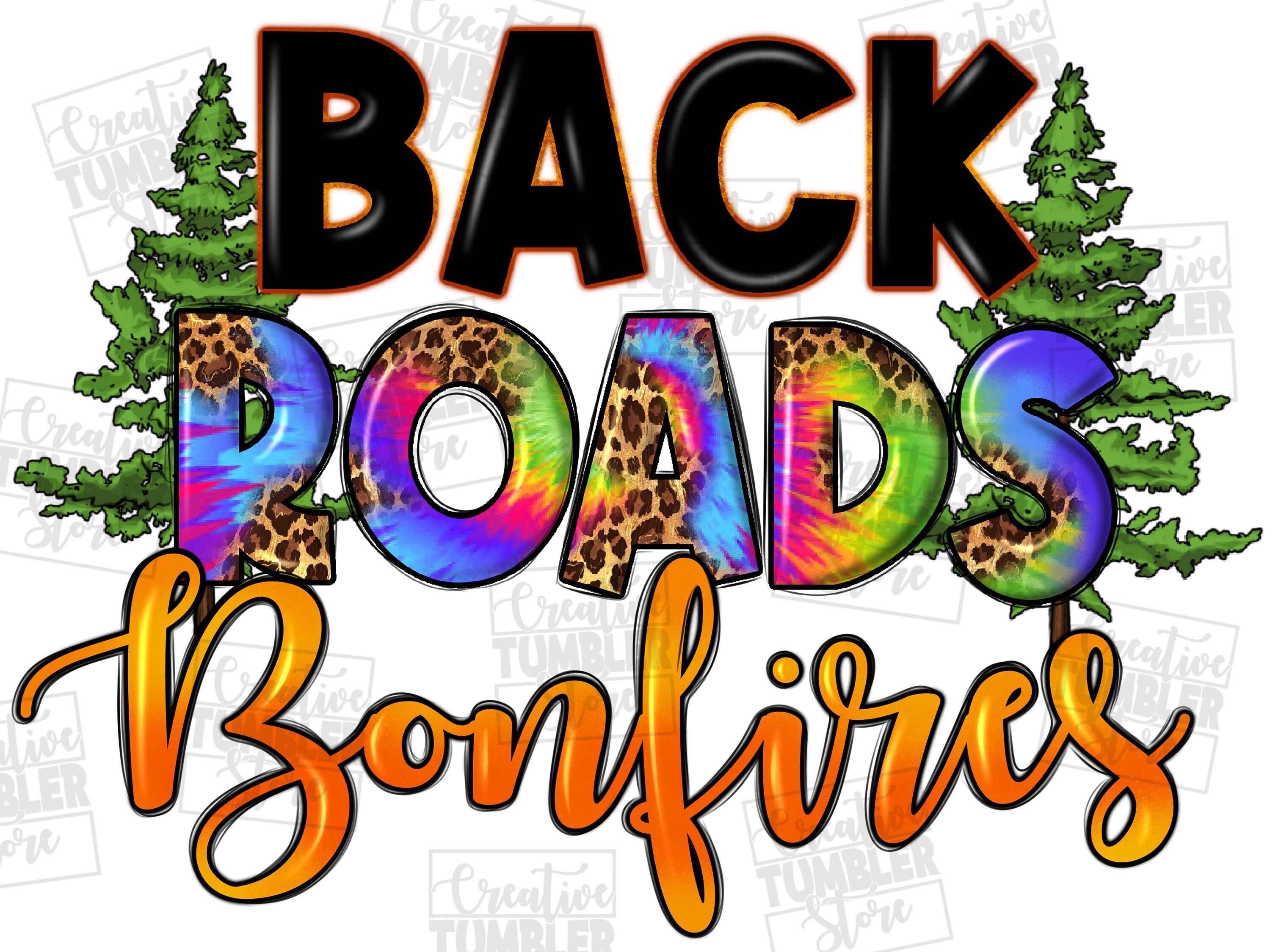 Back Roads and Bonfires Png Sublimation Design Download - Etsy