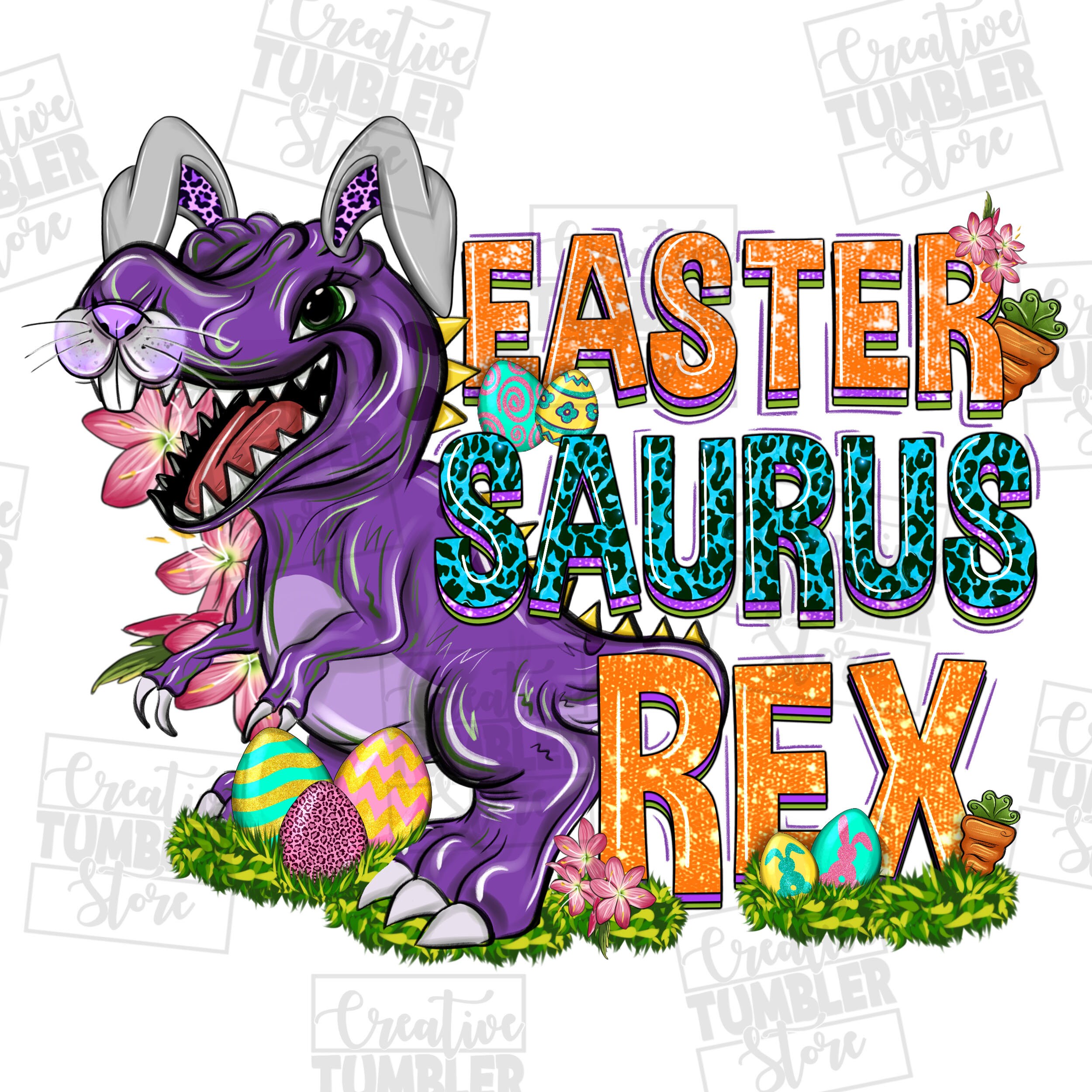 Easter Saurus Rex Png Sublimation Design Download Happy - Etsy