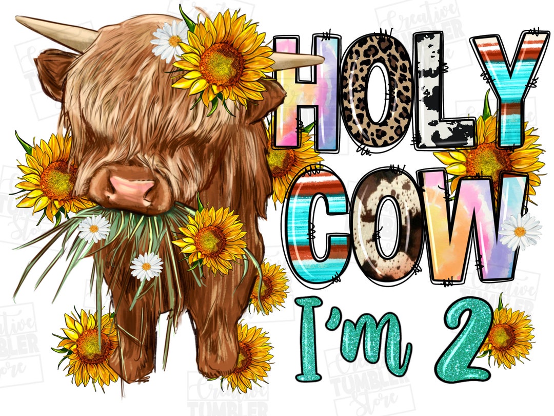 Holy Cute I'm 2 Png Sublimation Design Download, 2nd Birthday Png, Hand ...