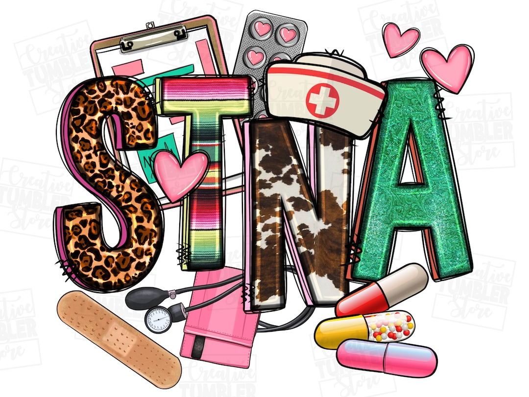 STNA State Tested Nursing Assistant Png Sublimation Design Download ...