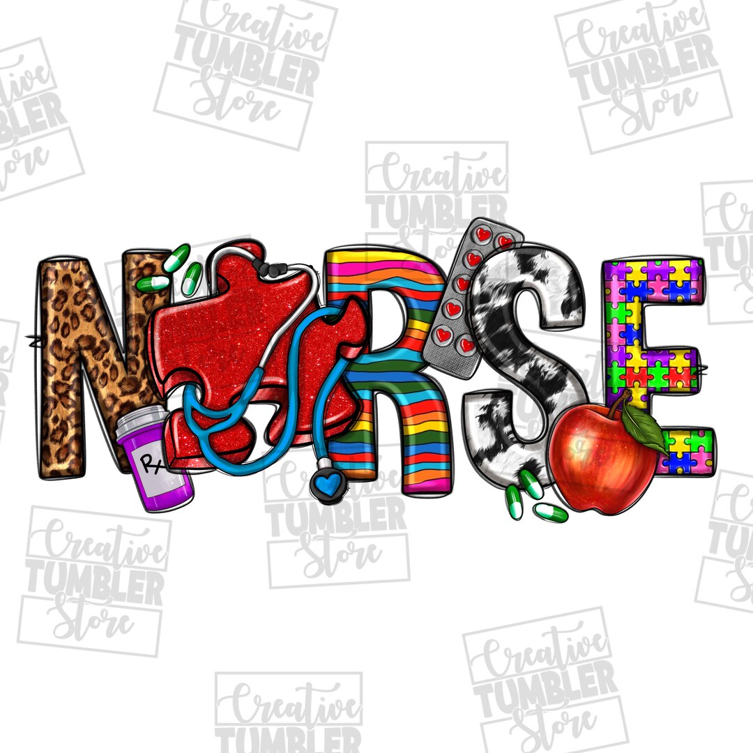 Autism Nurse Png Sublimation Design Download, Autism Awareness Png ...