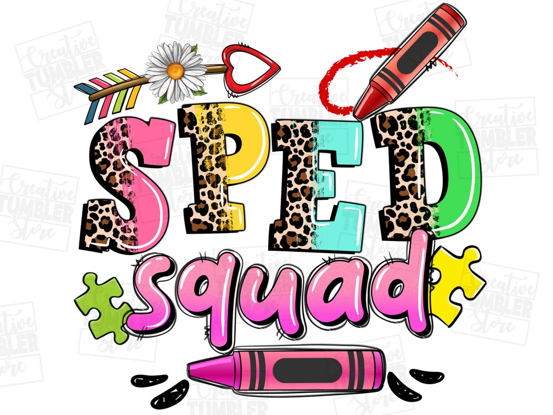 Sped Squad Png Sublimation Design Download, Back to School Png, School ...