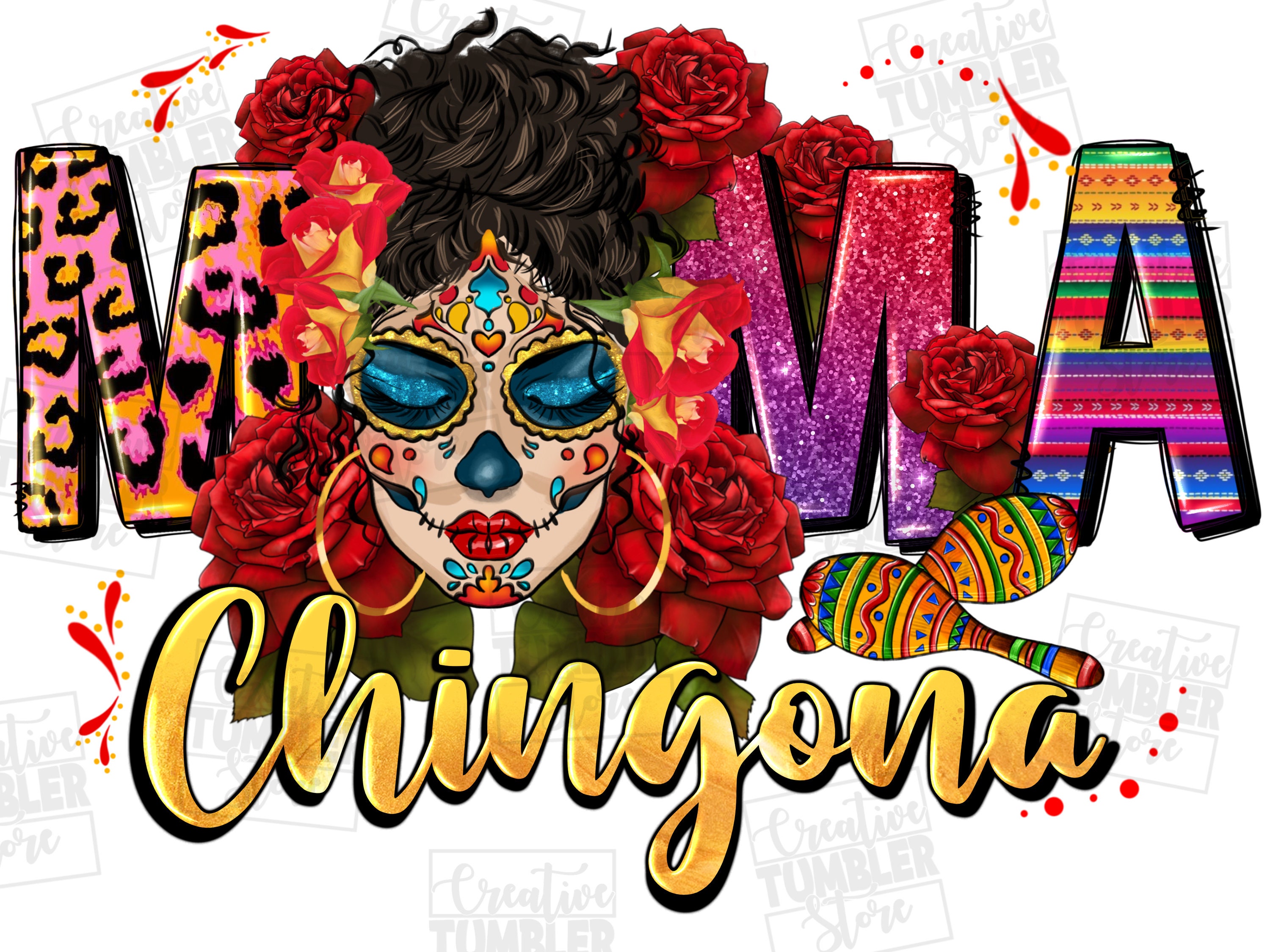 Mama Chingona Png Sublimation Design Download, Mother's Day Png, Sugar ...