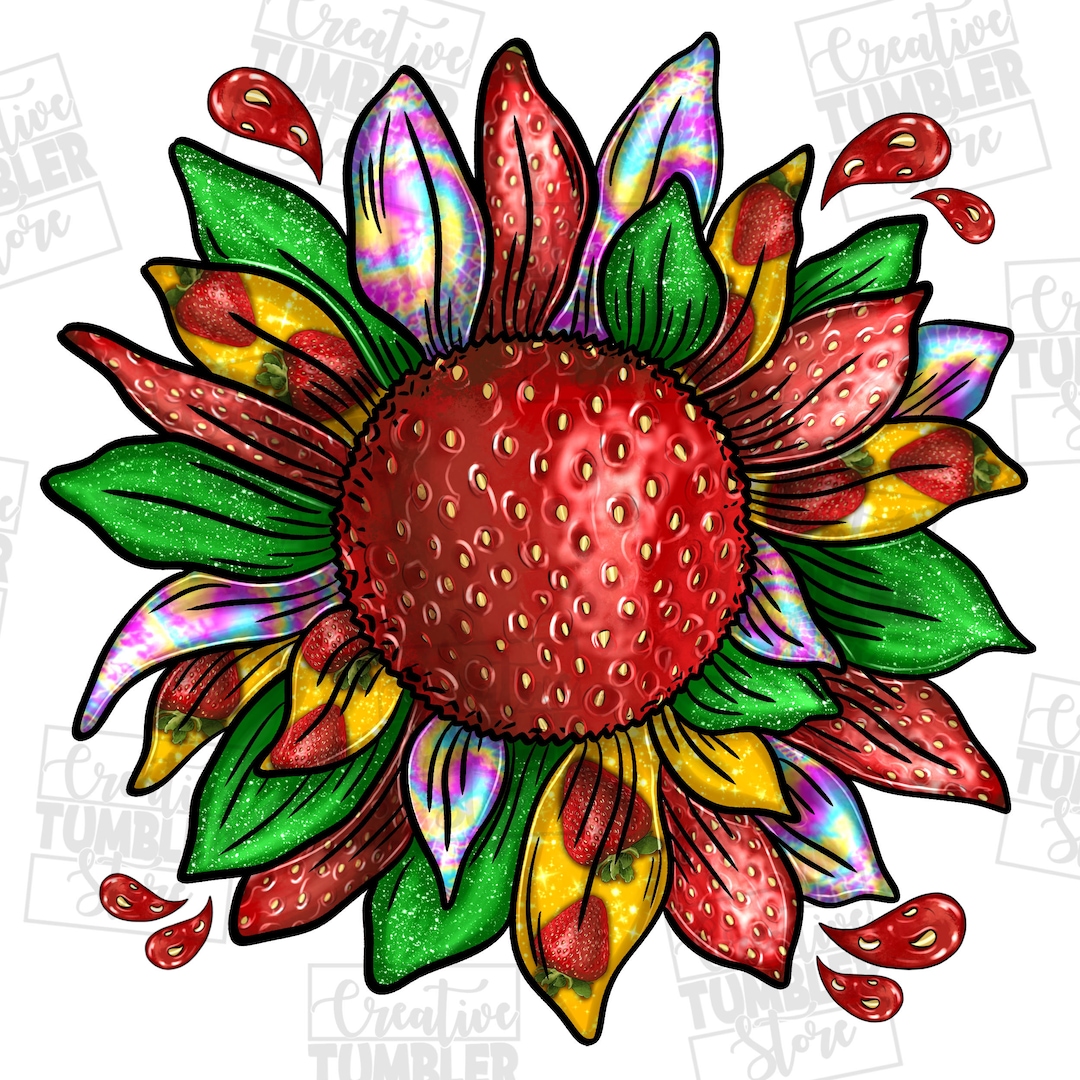 Strawberry Sunflower Png Sublimation Design Download, Summer Vibes Png, Hello Summer Png, Summer ...