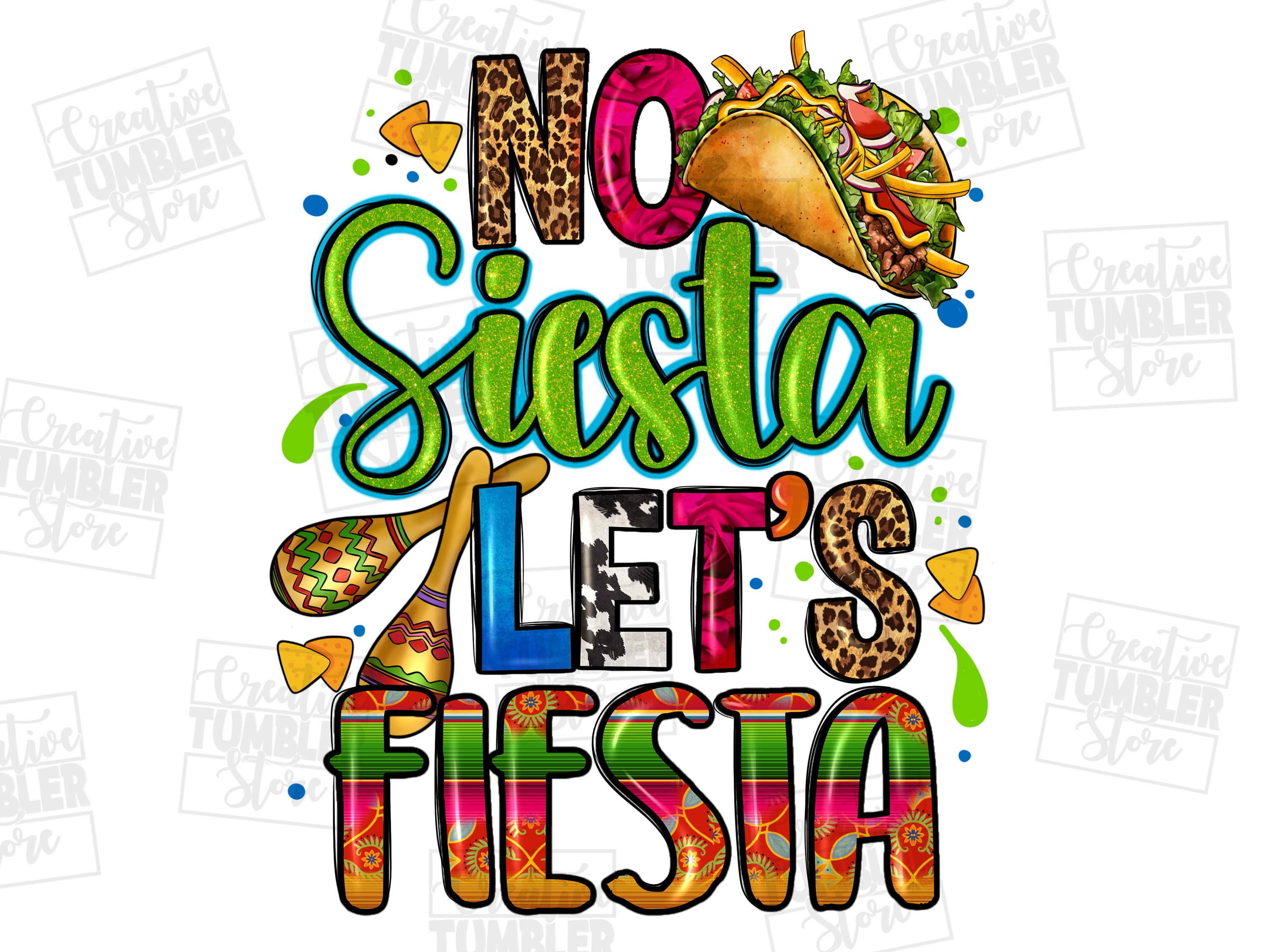No Siesta Lets Fiesta Png Sublimation Design Download - Etsy