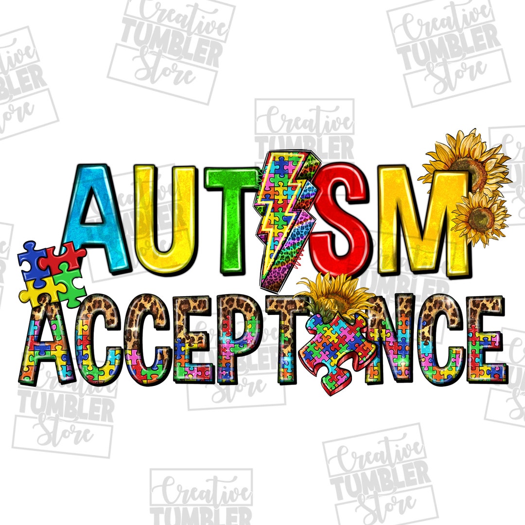Autism Acceptance Png Sublimation Design Download, Autism Awareness Png ...