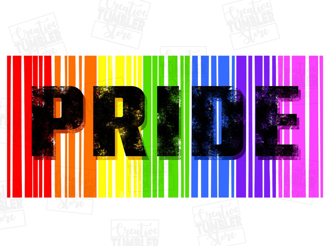 Pride Barcode Png Sublimation Design Download LGBTQ Png - Etsy