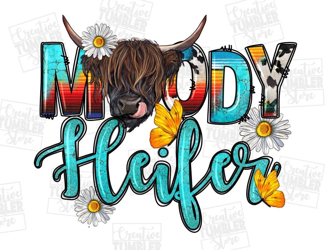 Howdy Heifer Cow Png Sublimation Design Download, Cow Png, Heifer Cow ...