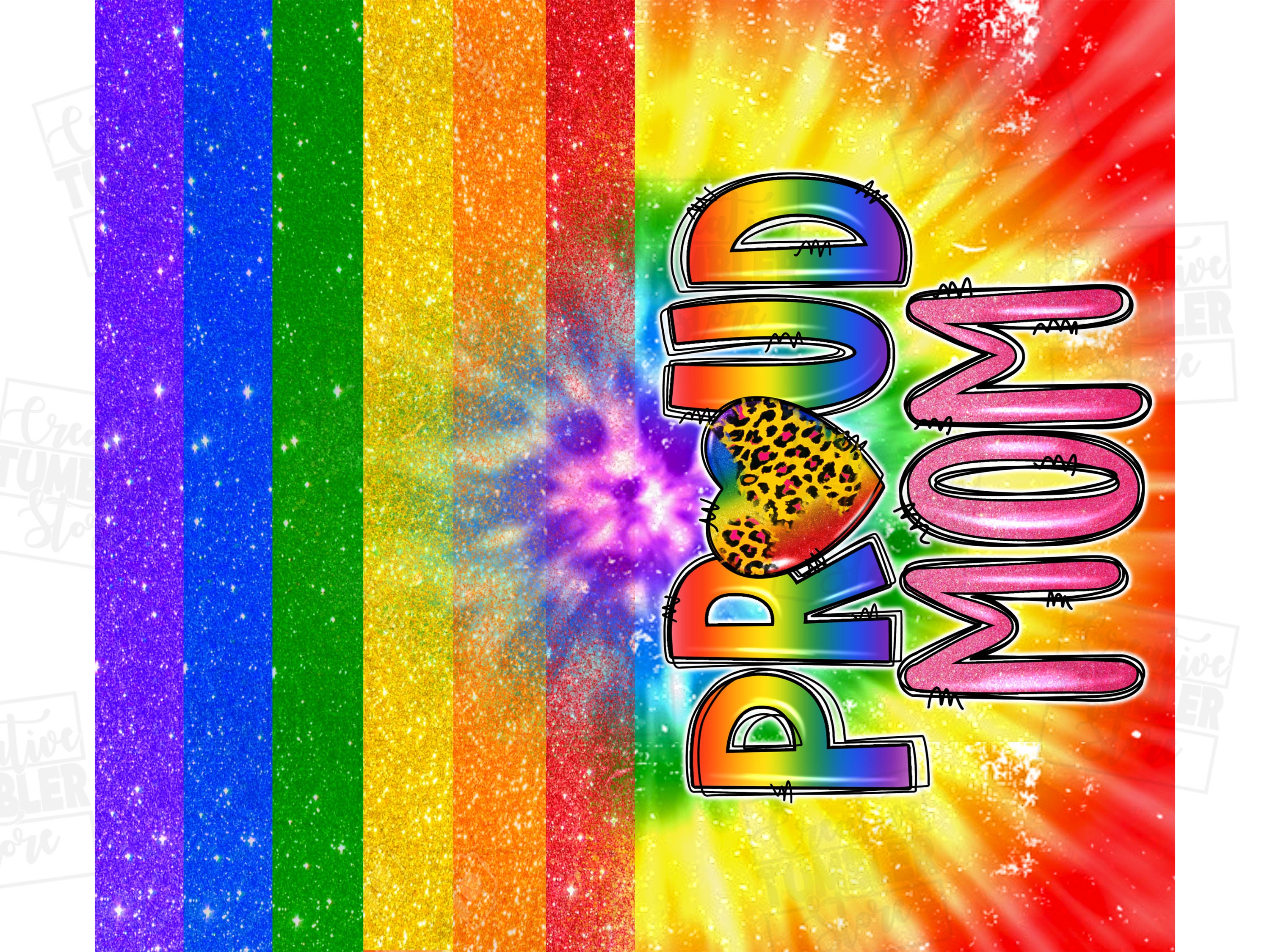 Proud Mom 20 Oz Skinny Tumbler Png Pride Tumbler Wrap Png - Etsy