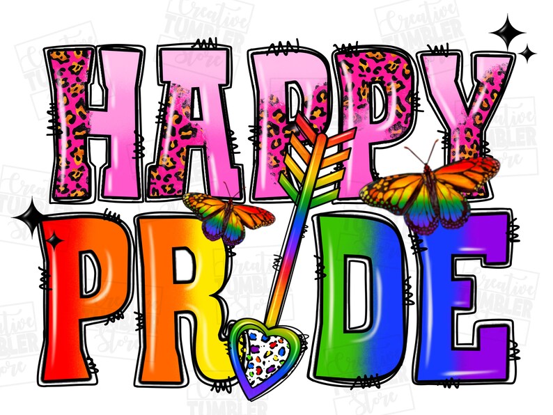 Happy Pride Png Sublimation Design Download, LGBTQ+ Png, Pride Png ...