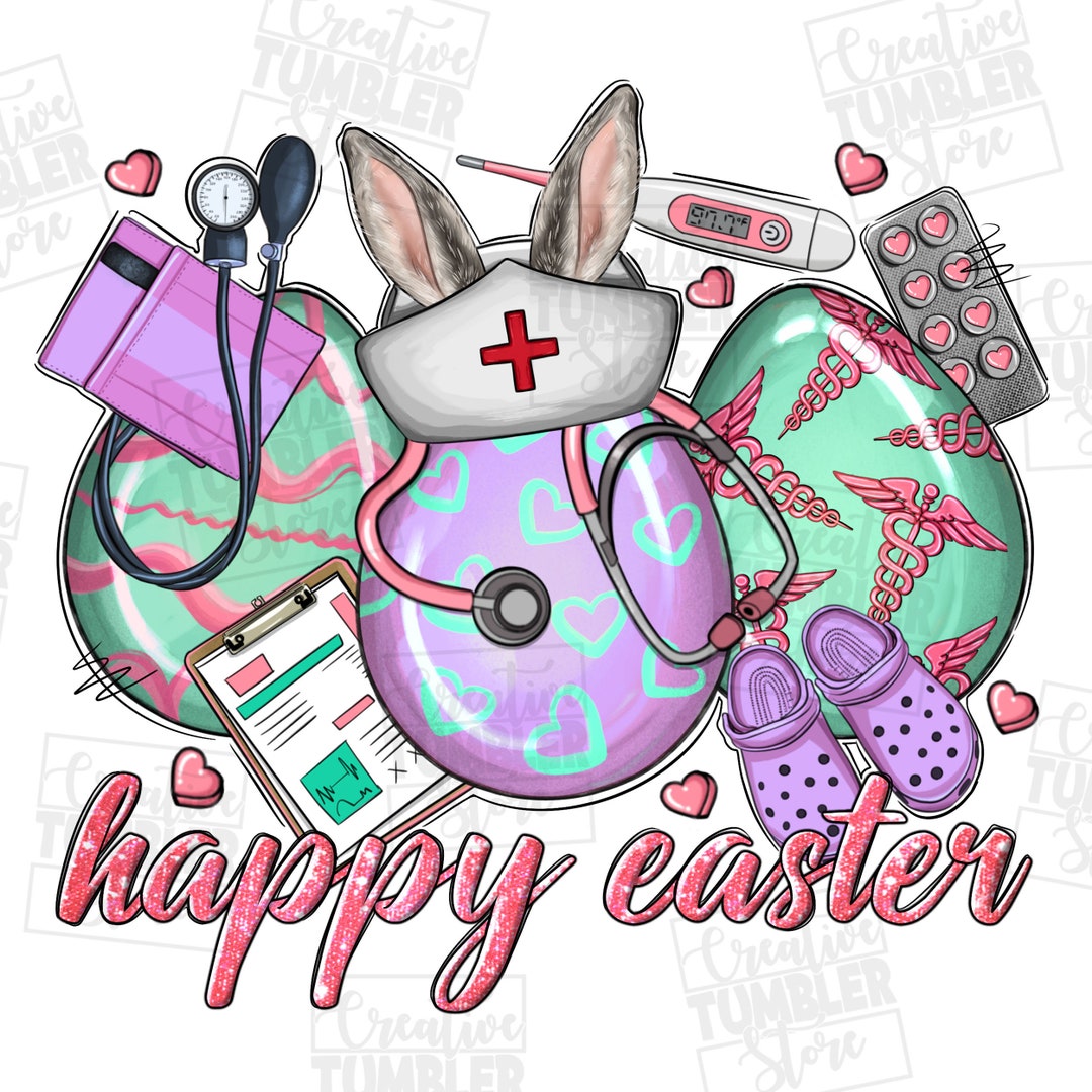 Happy Easter Egg Nurse Png Sublimation Design Download, Happy Easter ...