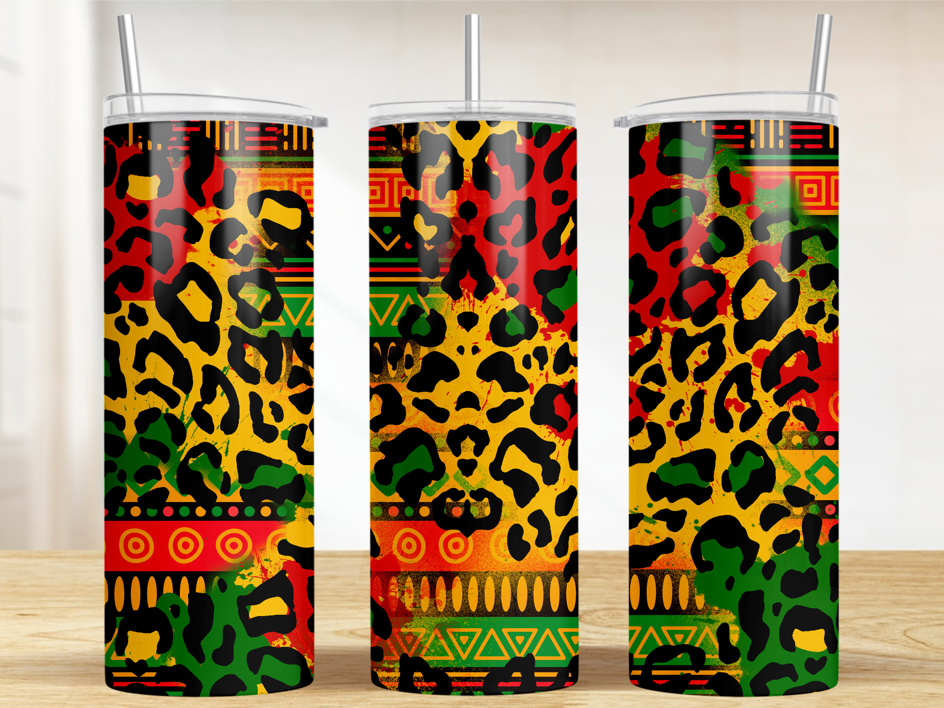 African Colors 20 Oz Skinny Tumbler Png Sublimation Design - Etsy