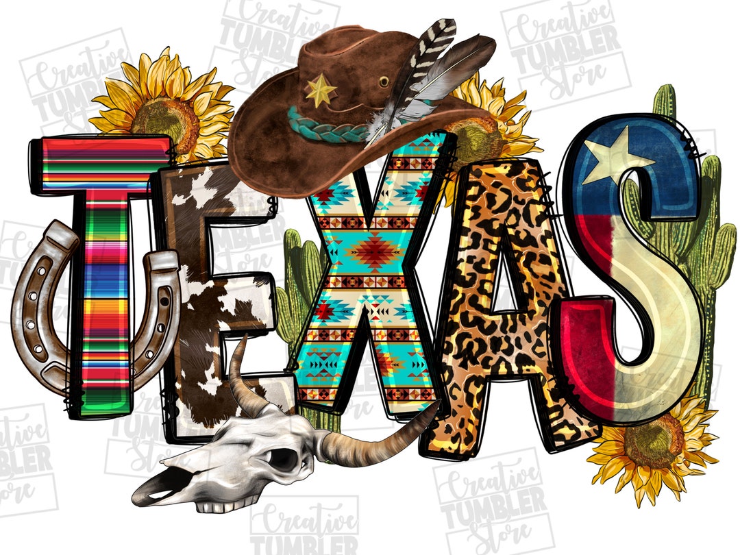 Texas Western Png Sublimation Design Download, Texas Flag Png, Western ...