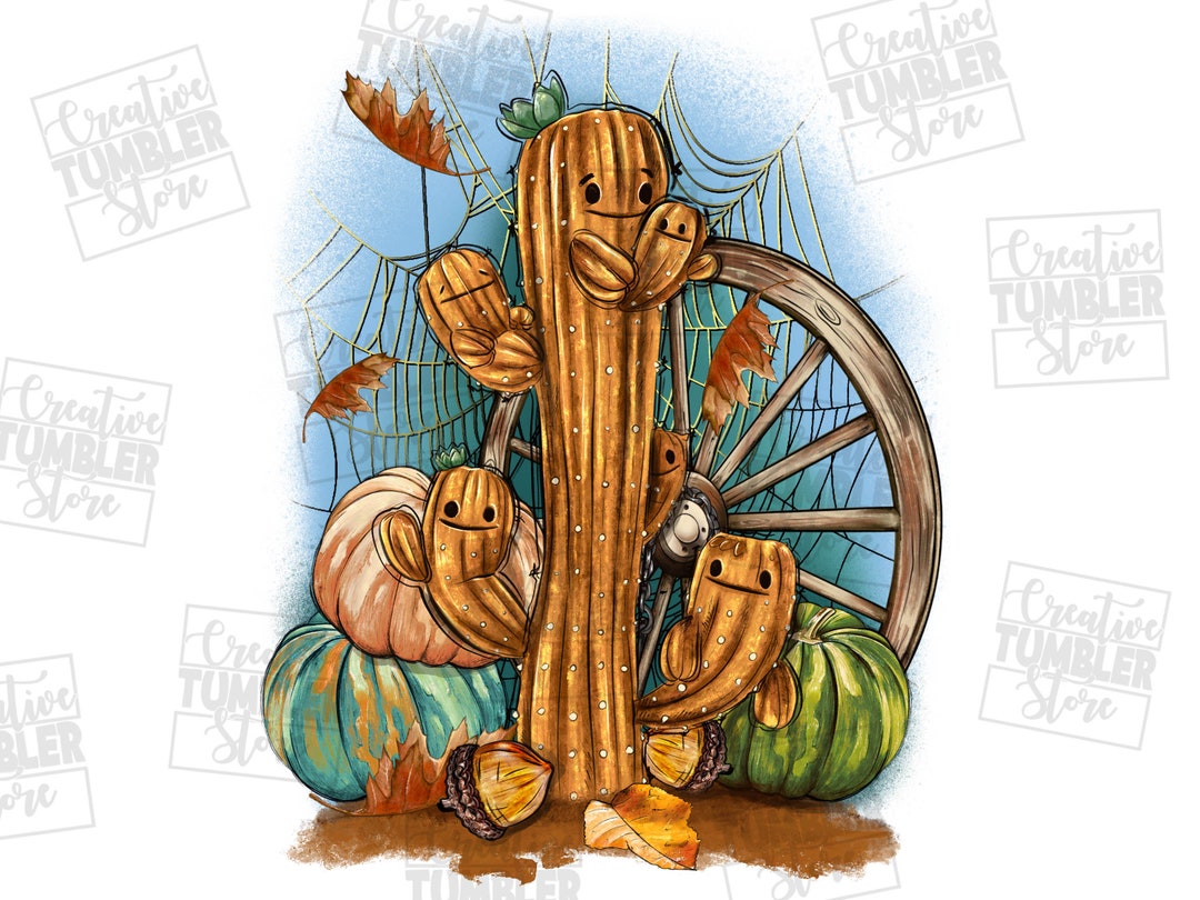 Halloween Cactus Png Sublimation Design Download, Happy Halloween Png ...