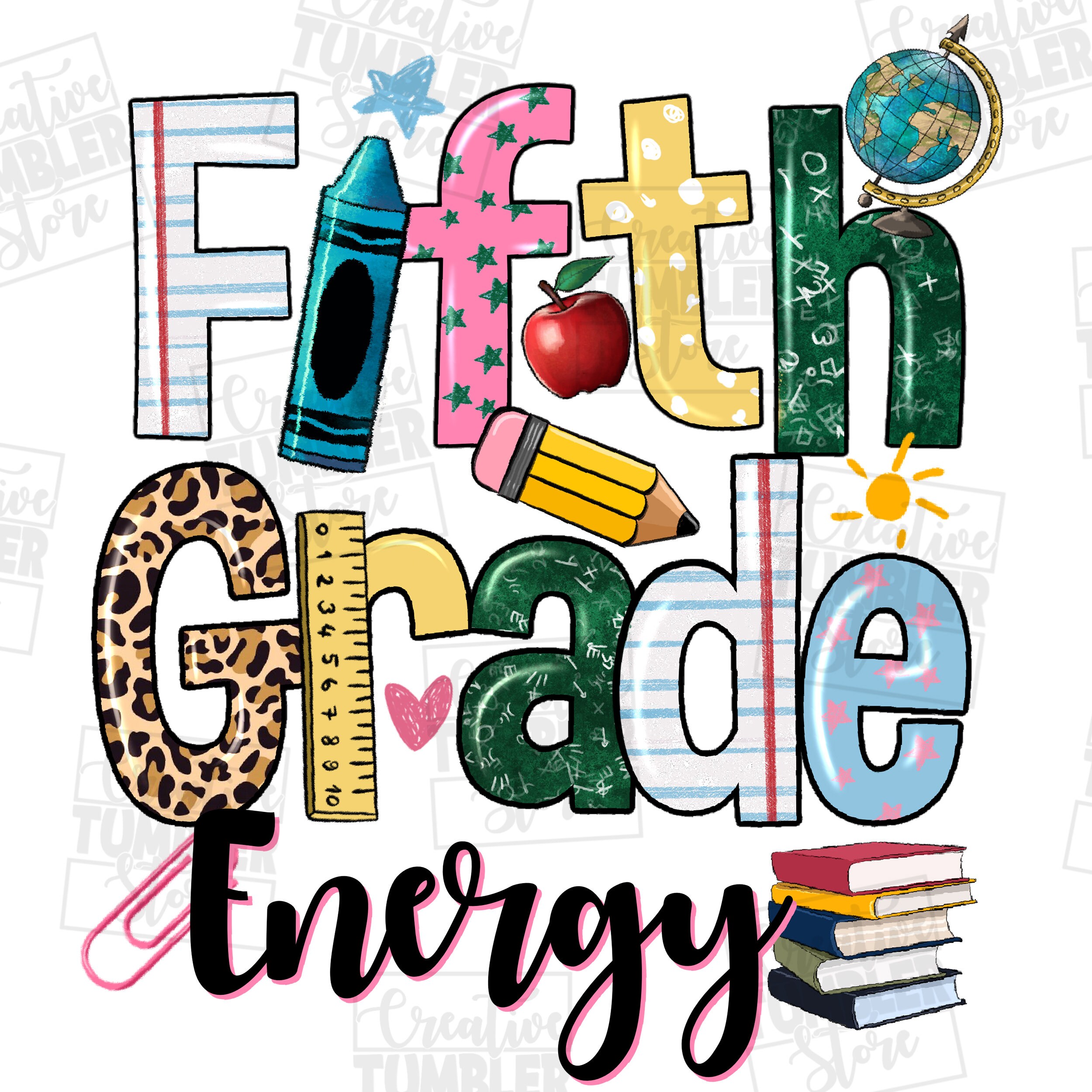 Fifth Grade Energy Png Sublimation Design Download Back to - Etsy