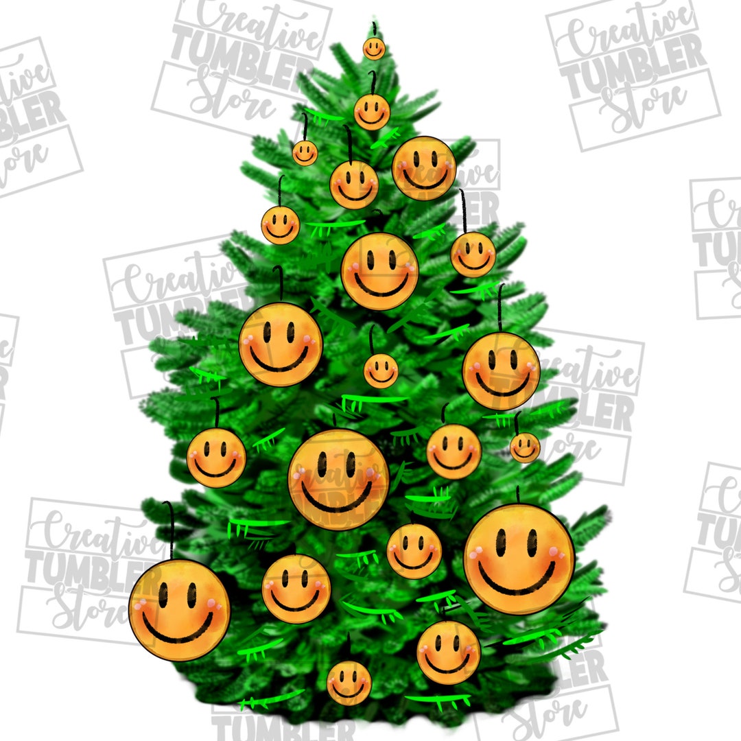Christmas Tree Smile's Png Sublimation Design Download, Merry Christmas ...