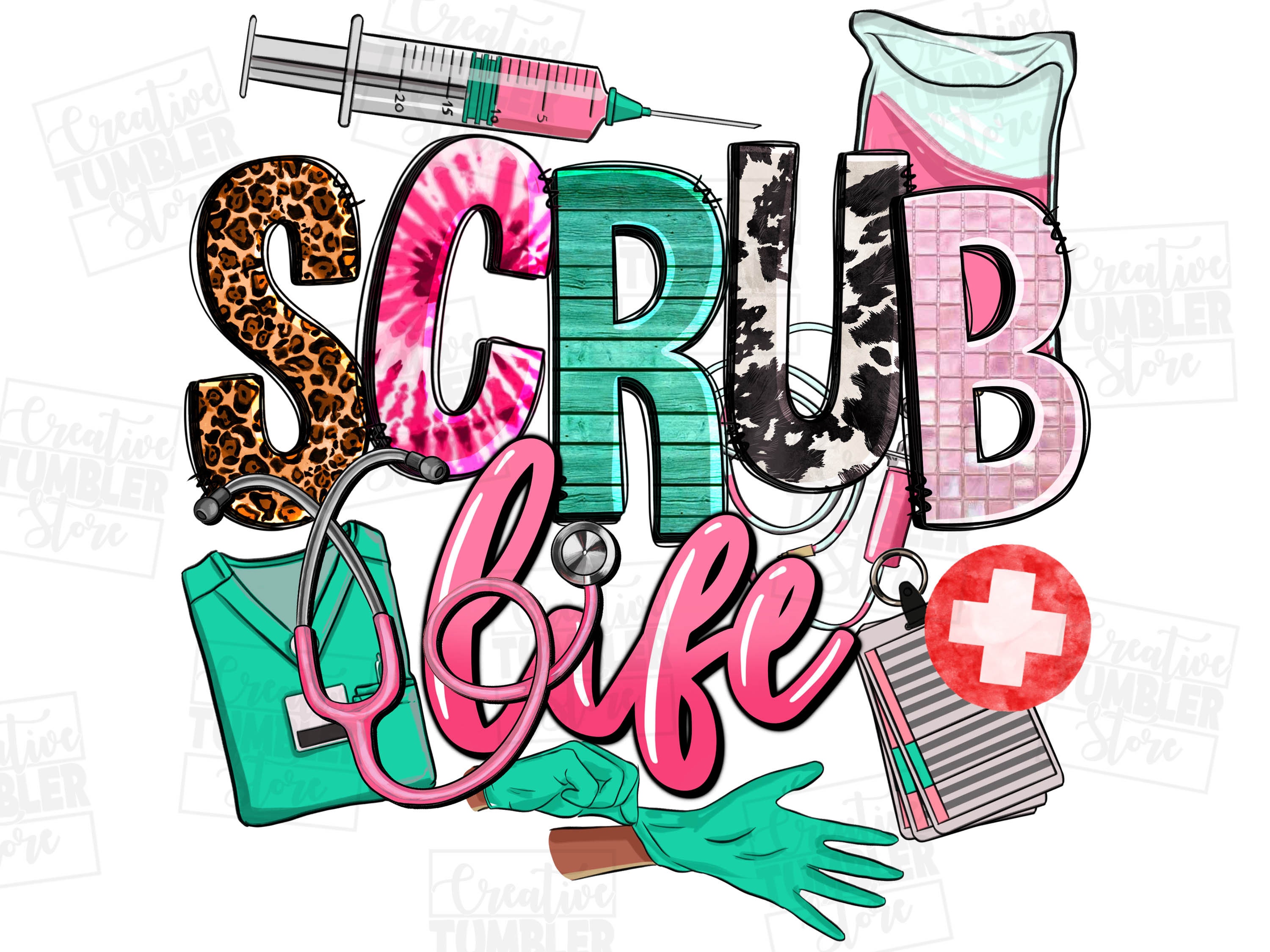 Scrub Life Png Sublimation Design Download Nurse Png Nurse - Etsy