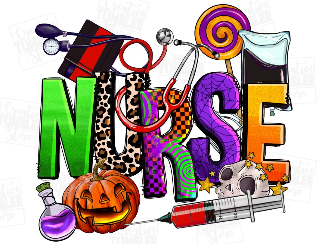 Halloween Nurse Png Sublimation Design Download, Nurse Png, Nursing Png ...