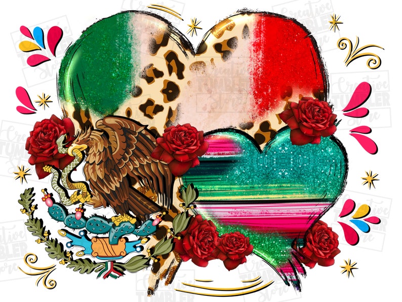 Mexican Hearts Png Sublimation Design Download Cinco De Mayo - Etsy
