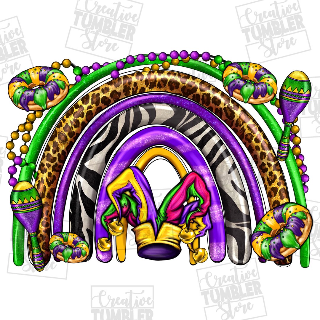 Mardi Gras Rainbow Png Sublimation Design Download, Happy Mardi Gras ...