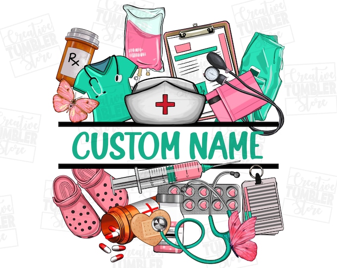 Personalized Nurse Png Sublimation Design Download, Nurse Png, Nursing ...